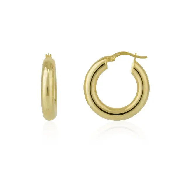 SPERO LONDON Sterling Silver Chunky Hoop Earrings - Gold
