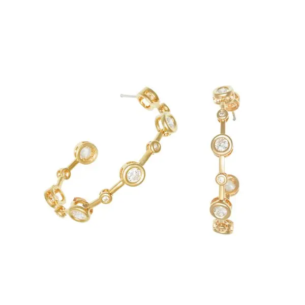 SHABELLA NYC Luxe Hoop Earrings - Gold
