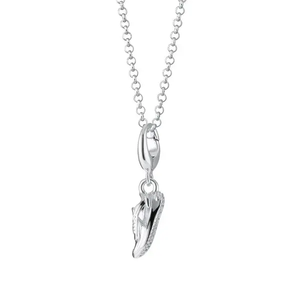 LILY CHARMED Sterling Running Trainer Charm Necklace - Silver
