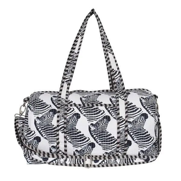 CYC Handcrafted Weekender Bag - White/black