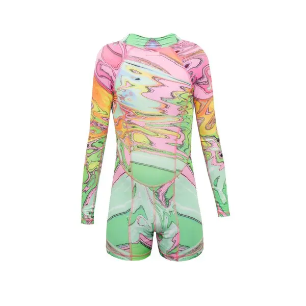 PALOMA LIRA Printed Lycra Jumpsuit - Pink