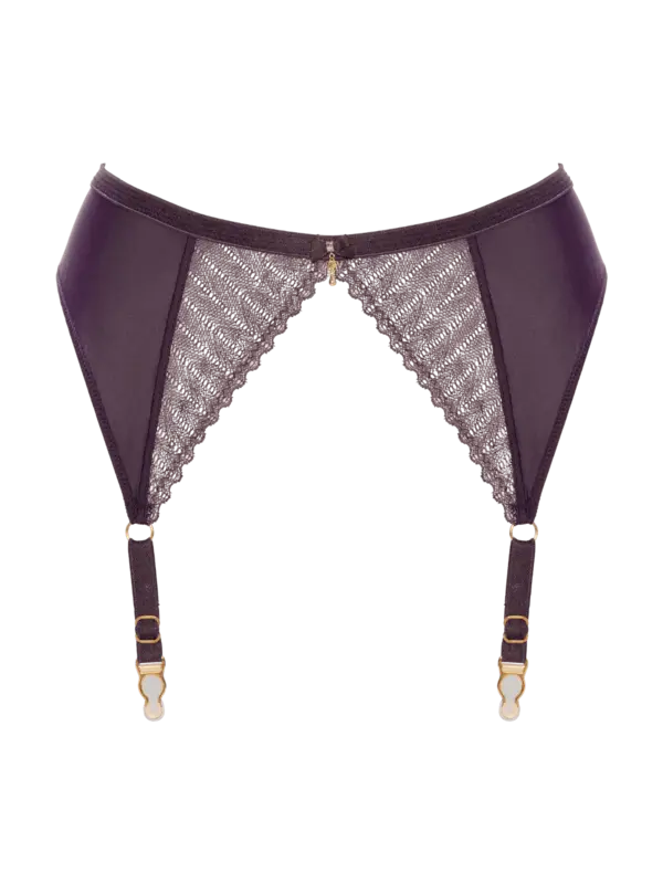 BONBON LINGERIE Harmony Suspenders Belt - Brown