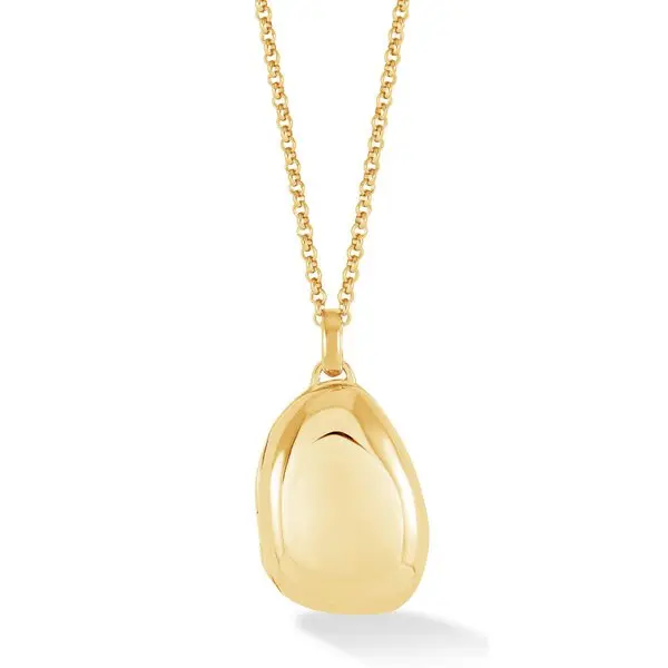 DOWER & HALL Pebble Photo Locket Pendant - Gold