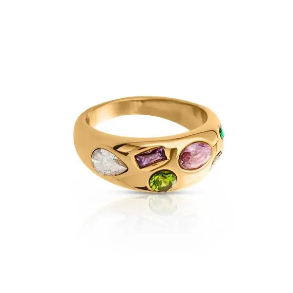 EVER JEWELLERY Grace Dome Waterproof Ring - Gold
