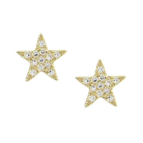KAMARIA Star Diamond Stud Earrings - Gold