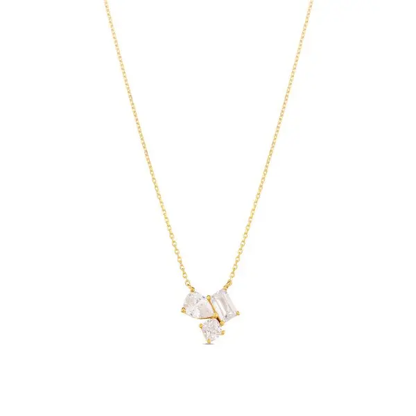 SHYMI Three Stone Necklace - Gold