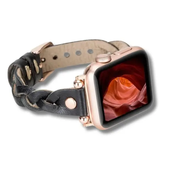 LEATHERE Apple Watch Braided Band - Black