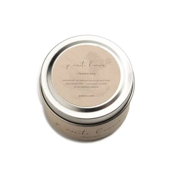 JE MÉRITE (I DESERVE) Neutrals I Deserve Love Black Cherry & Plum 2 Oz Travel Candle - Black/purple/red