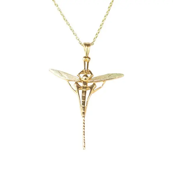 SIMON KEMP JEWELLERS Art Nouveau Dragonfly Pendant - Gold