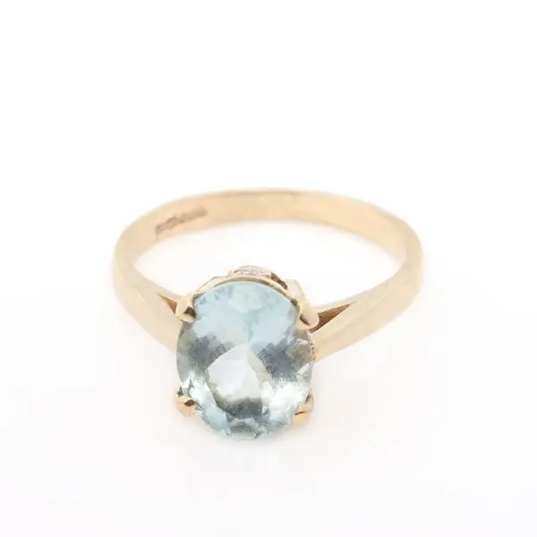 GABRIELLA ALICIA Beryl And Diamond Ring - Blue/gold