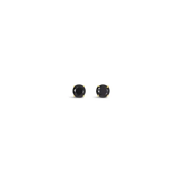 LUTIRO Round Six Mm Studs 10k Gold Earrings