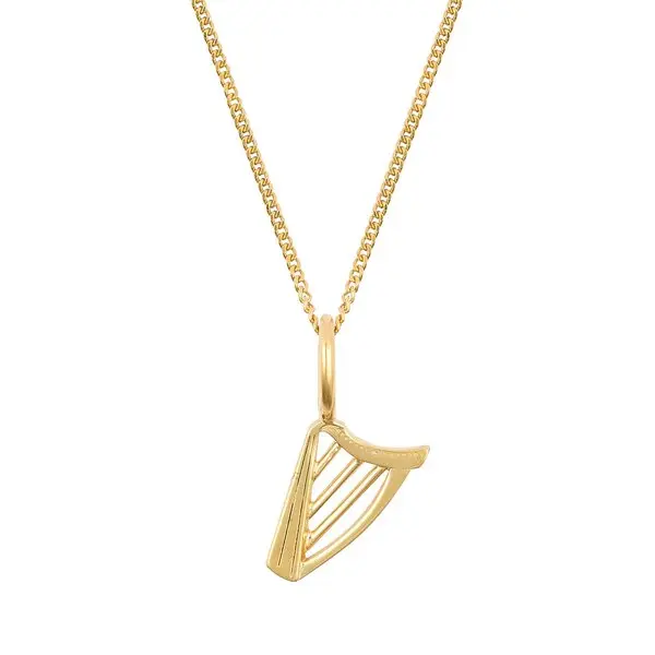 KATIE MULLALLY Harp Charm Necklace - Gold