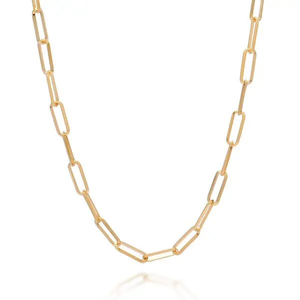 NELLOU JEWELLERY Triangular Paperclip Necklace - Gold