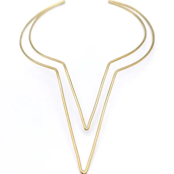 LALA SALAMA V-line Choker - Gold