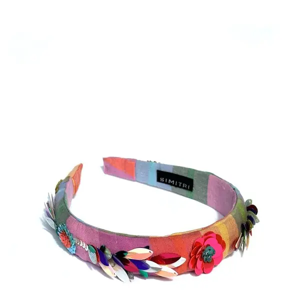 SIMITRI Embroidered Headband - Pink