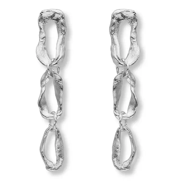 EVA REMENYI Vacation Long Chain Earrings - Silver