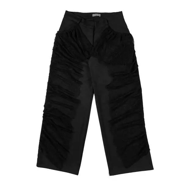 28NATELIER Lace Detailed Straight-leg Pants