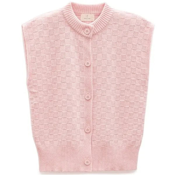PERALUNA Yvette Buttoned Knit Vest