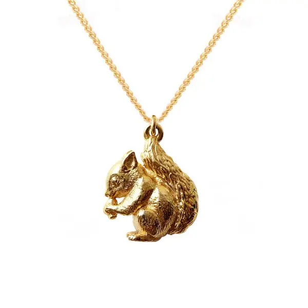 LEE RENEE Baby Squirrel Pendant Necklace - Gold