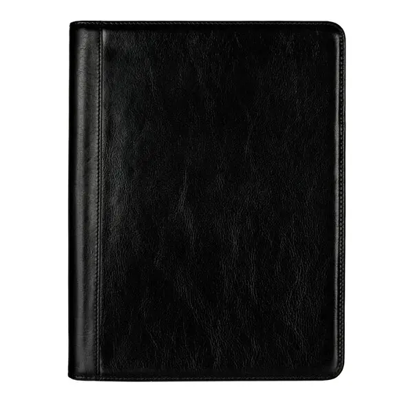 TIME RESISTANCE Leather Portfolio For Something Fresh - Black