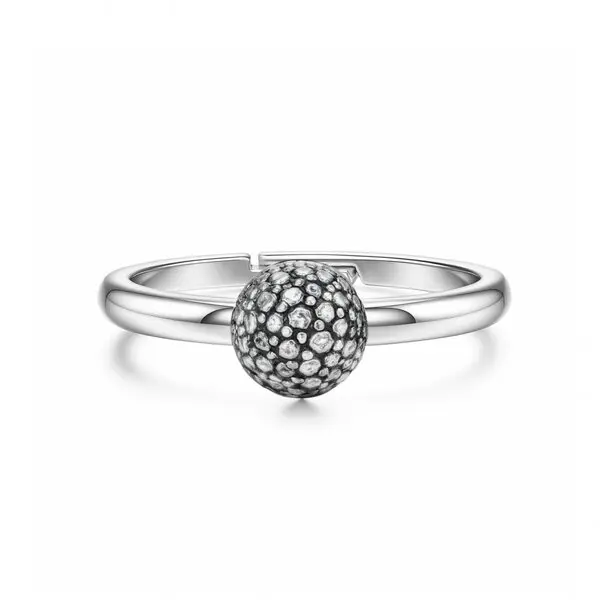 UNALOE Sterling Adjustable Ball Ring - Silver