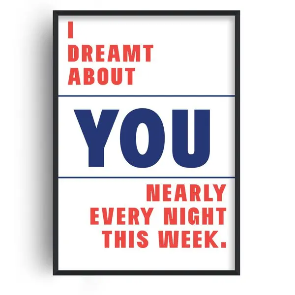 FANCLUB Blue / Red I Dreamt About You Giclée Art Print - Blue/red