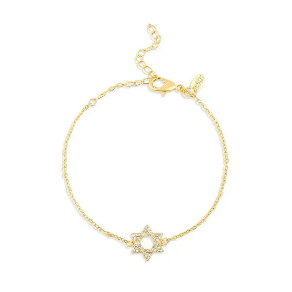 SHYMI Pave Star Of David Bracelet - Gold