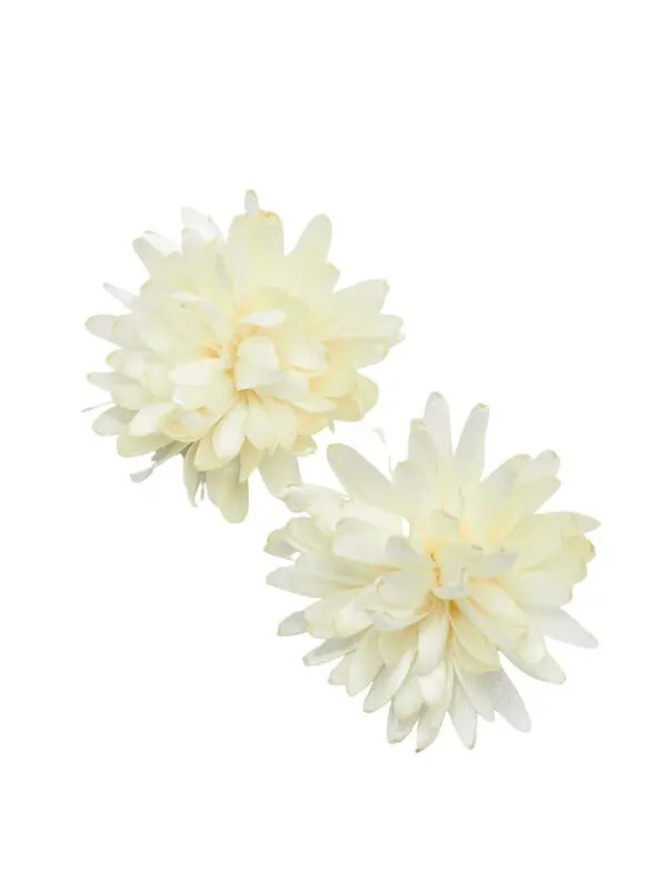 SITA NEVADO Petunia Flower Earrings - White