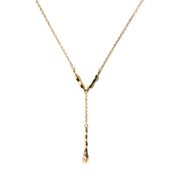 STUDIO BALOGE Molten Line Y Necklace - Gold