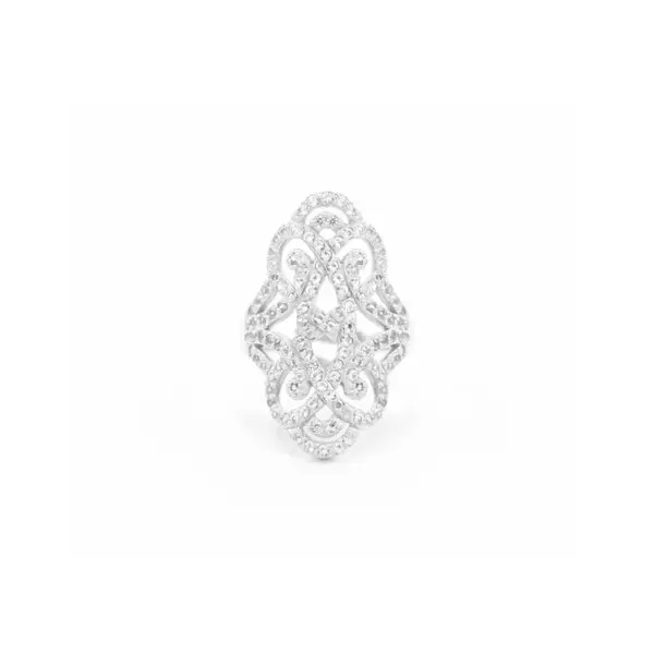 SEVEN SAINTS Infinite Love Pave Ring - Silver/white