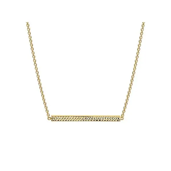GOLD & HONEY Diamond Cut Bar Necklace - Gold