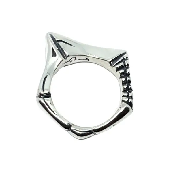 TG-JEWELLERY BY TAMARA GERVASIO The Abyss Sterling Silver Ring - Silver/black
