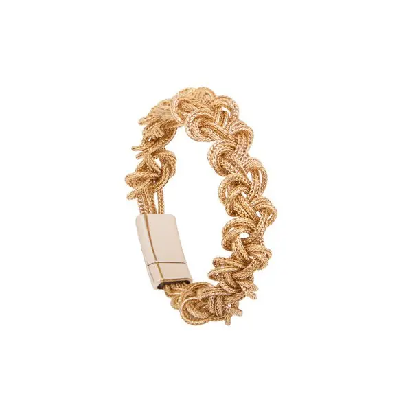 Saachi Braided Knot Metal Bracelet - Gold