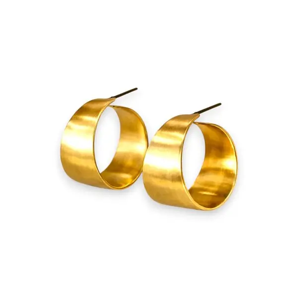 ORIAKU STUDIO Lingo Plated Hoop Earrings - Gold
