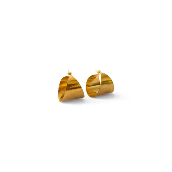 ORIAKU STUDIO Lingo Plated Hoop Earrings - Gold