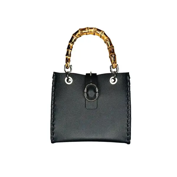 RUJ HERITAGE Bamboo Handle Tote Bag