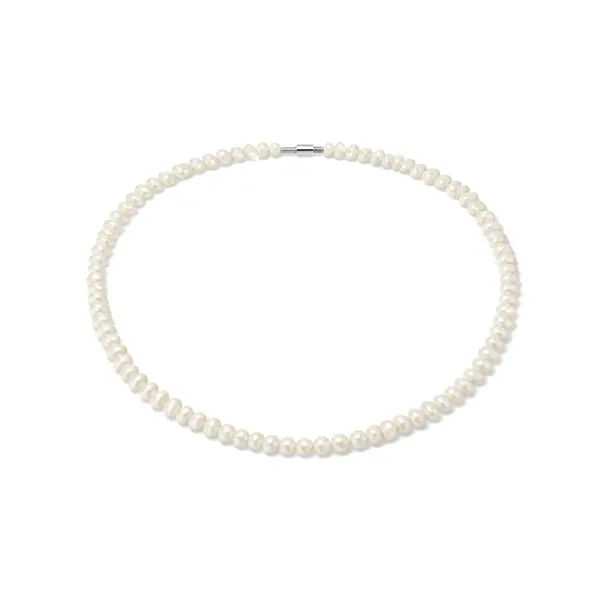 POTOSKA Internal Pearl Choker Necklace - Silver