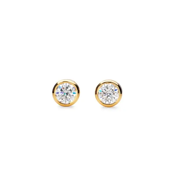 AUGUSTINE JEWELS Round Diamond Stud Earrings - Gold
