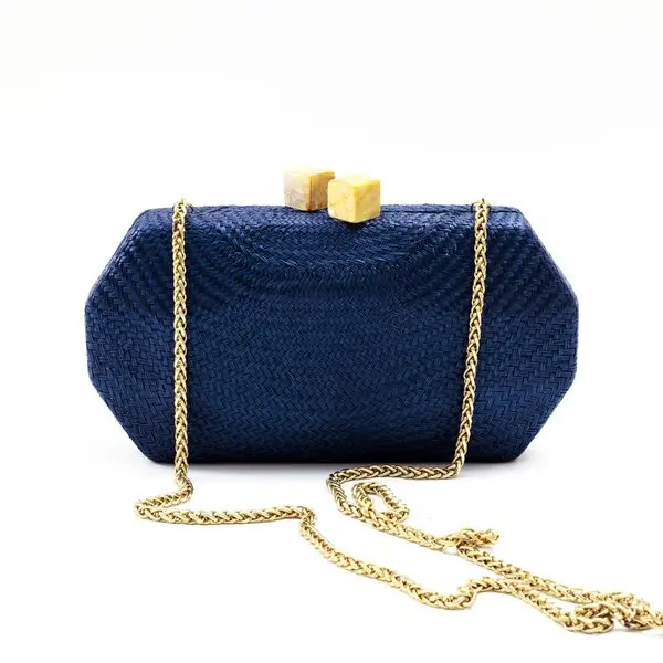 Likhâ Sarsuela Handwoven Clutch - Blue