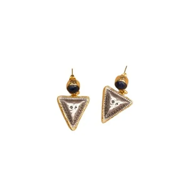 ROZ Azizah Lapis Lazuli Drop Earrings - Gold