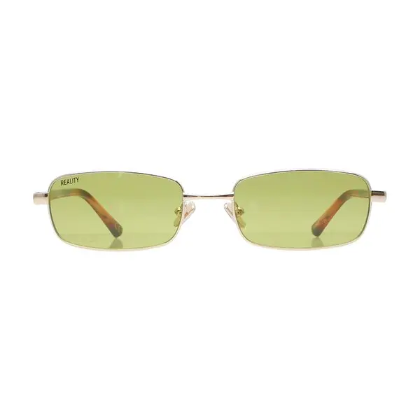 REALITY EYEWEAR Vibes Town Gold Olive Sunglasses - Green