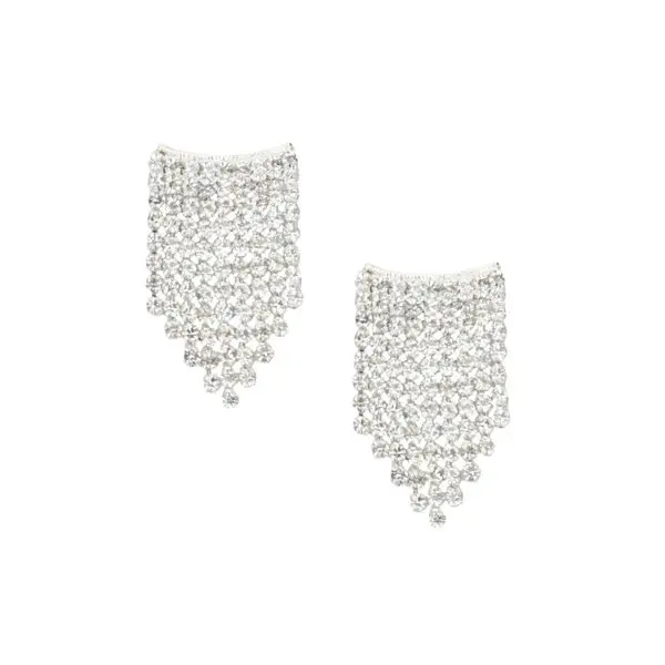 MAISON DE GALA Eva Crystal Dangle Earrings - White