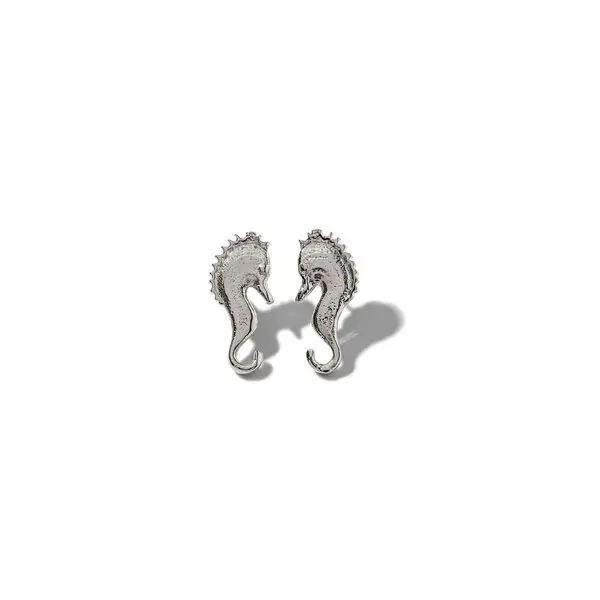 JAREDJAMIN Sea Horse Stud Earrings - Silver