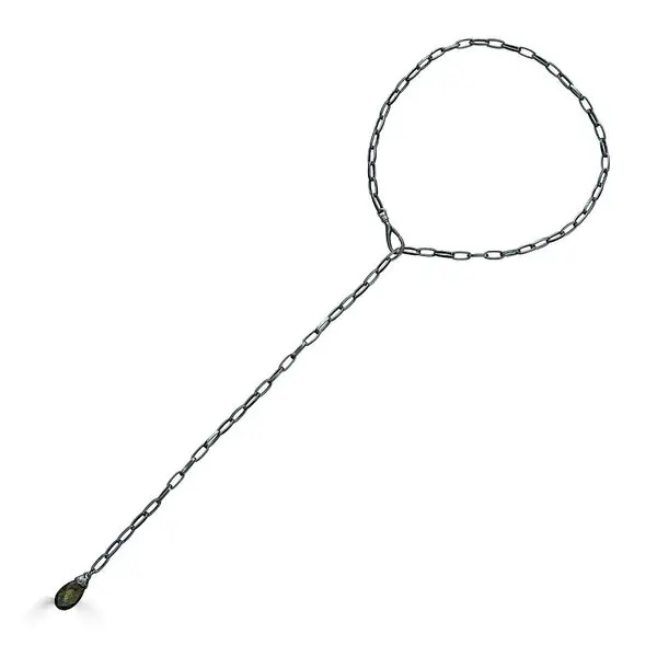 LONI PAUL JEWELRY Lariat With Labradorite Pendant - Silver
