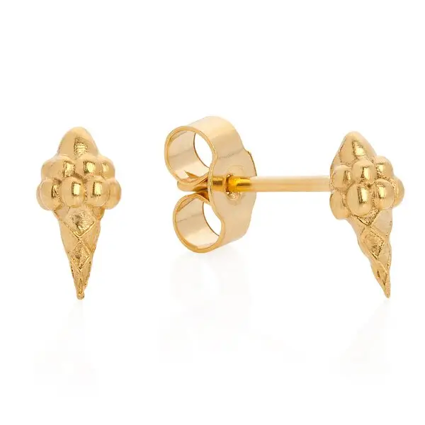 LEE RENEE Ice Cream Stud Earrings - Gold