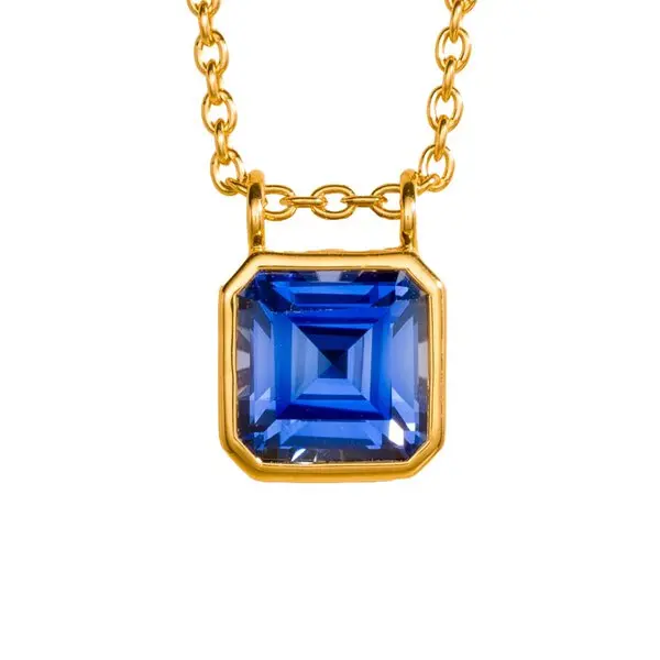 JUVETTI  Margo Gold Necklace Set With Sapphire - Gold/blue