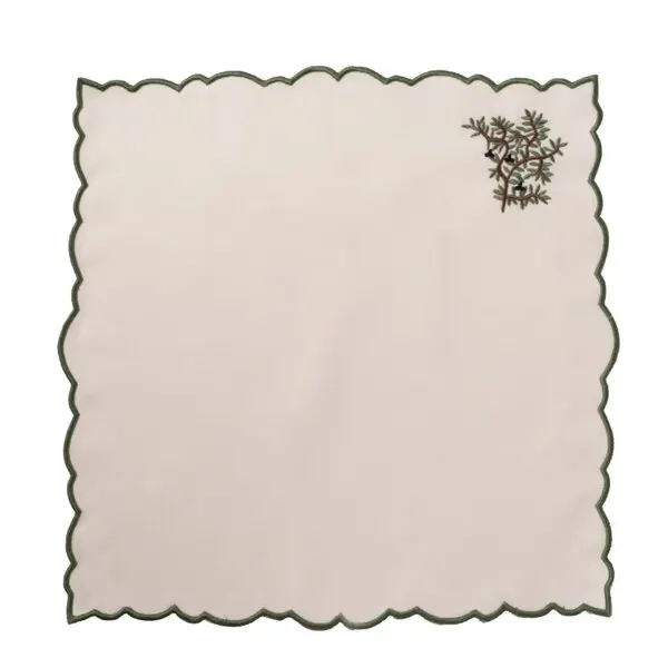 KM HOME COLLECTION Neutrals Olive Tree Cotton Napkin Set - Green