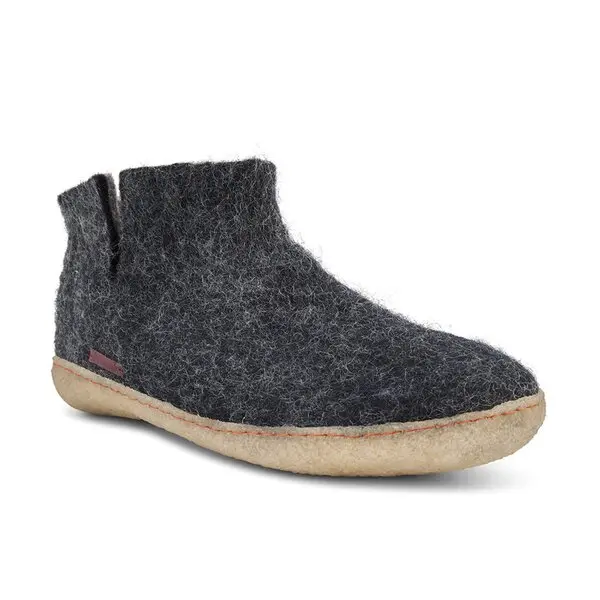BETTERFELT Felt Ankle Slipper With Crepe Sole - Black