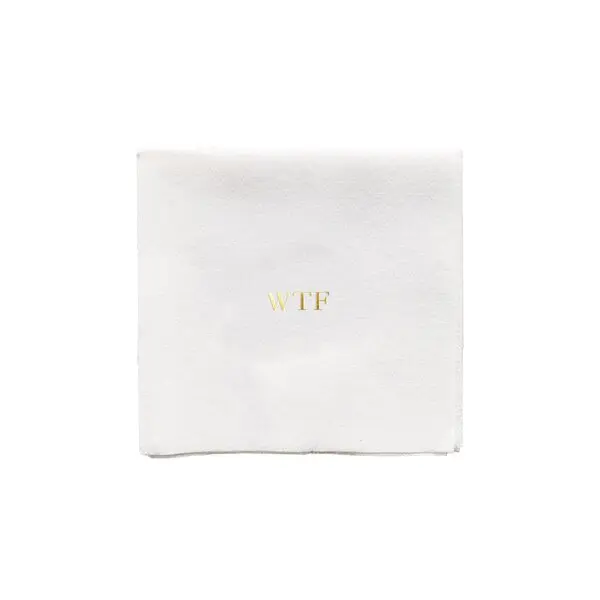 BELL'INVITO Wtf Beverage Napkins - White