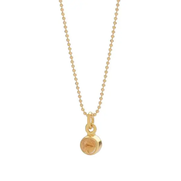 NELLOU JEWELLERY Citrine Gemstone Necklace - Yellow